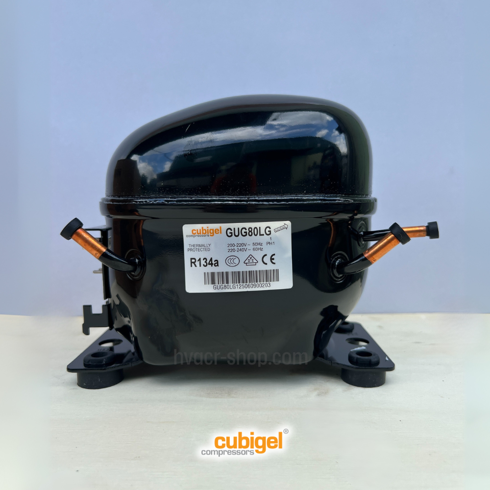 Máy nén Cubigel GUG80LG 1, công suất 1/4Hp, R134a, LBP – HVACR-SHOP.COM