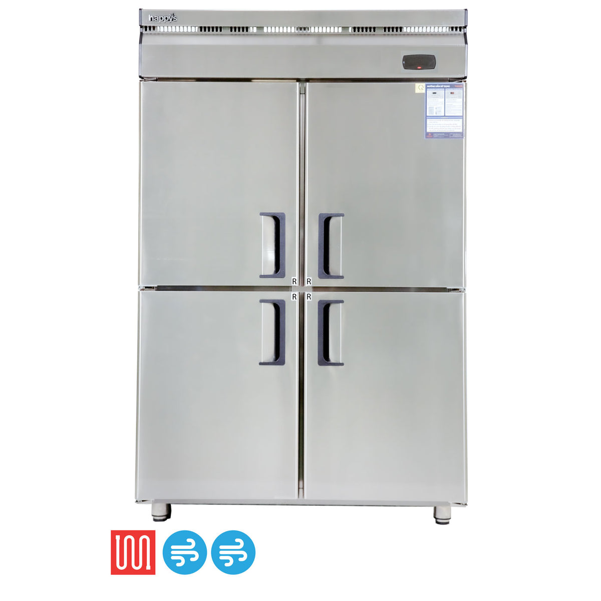 Tủ mát 4 cánh HAPPYS, model HWA-45CR – HVACR-SHOP.COM