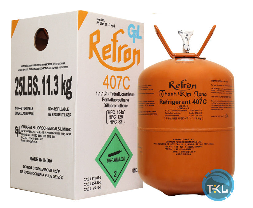 Gas lạnh REFRON R407C (Bình 11.3Kg) chính hãng – HVACR-SHOP.COM